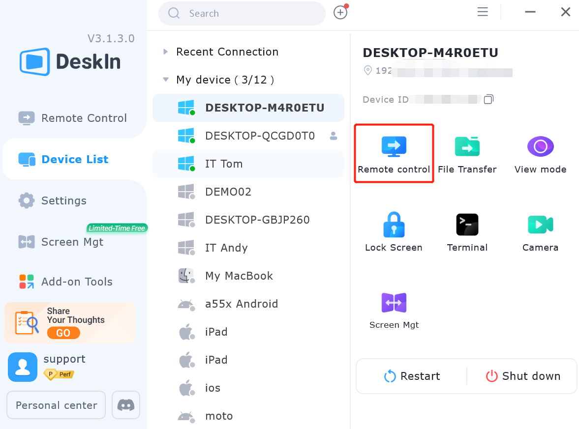 High-definition remote desktop app DeskIn and its High-performance ...